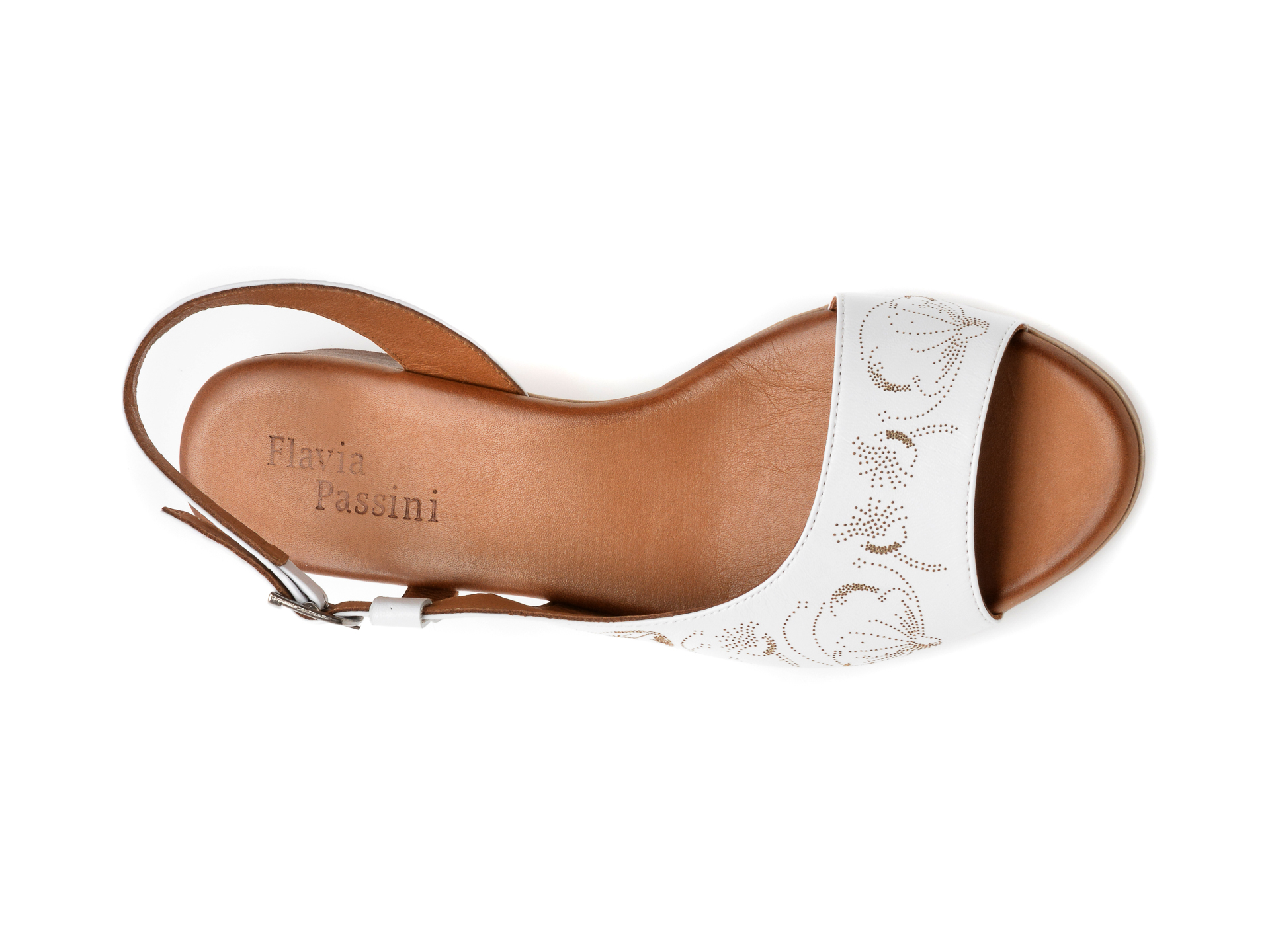 Sandale FLAVIA PASSINI albe, 1806, din piele naturala - GLAMI.ro