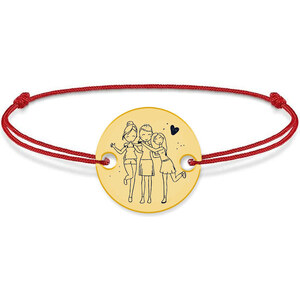 Bijuterii Personalizate Sisters- Bratara snur personalizata cu banut ...