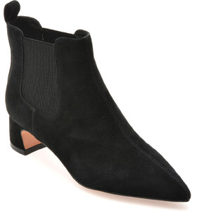 Botine elegante FLAVIA PASSINI negre, D155, din piele intoarsa - GLAMI.ro