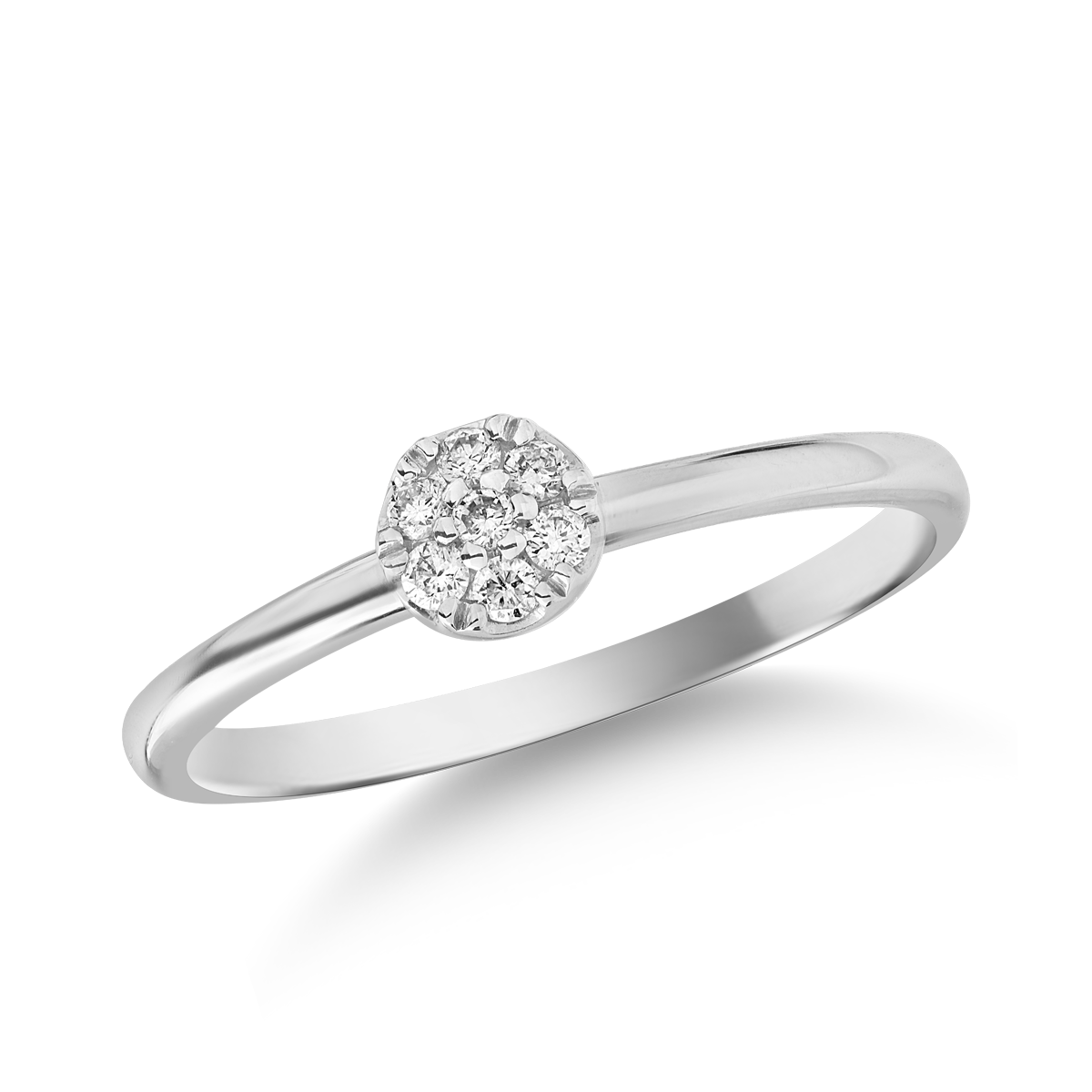 TEILOR Inel de logodna din aur alb de 18K cu diamante de 0.1ct - GLAMI.ro