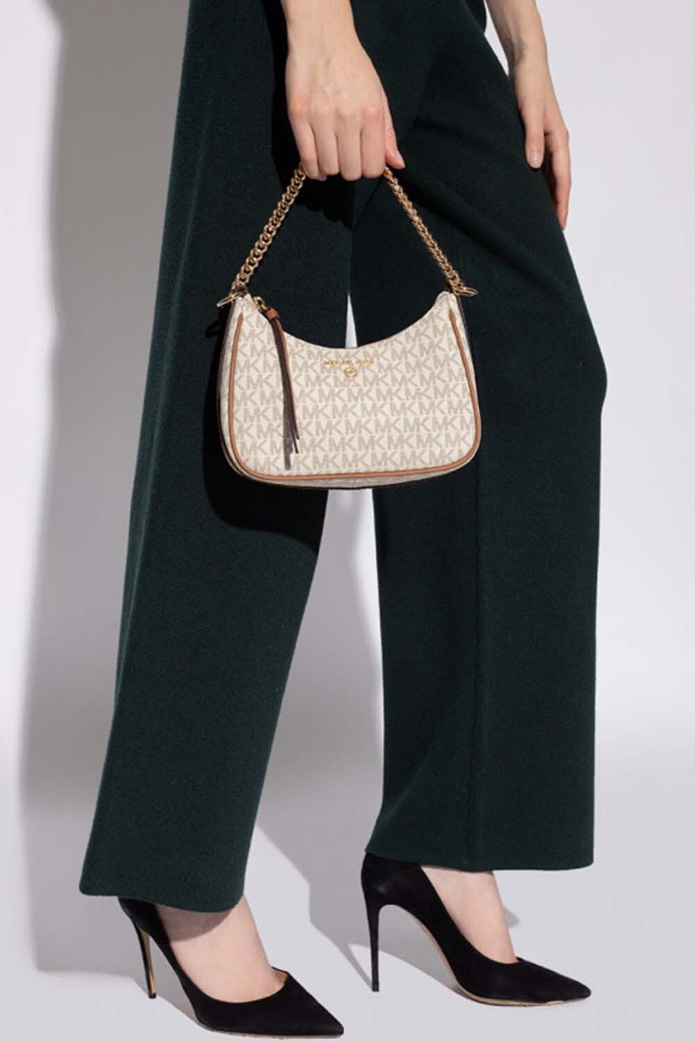 MICHAEL KORS Geantă mică Sm Chain Pouchette 32H1GT9C1B 149 vanilla/acrn ...