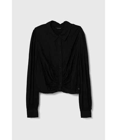 Bluze și cămăși femei negre, elegante, cu mâneci lungi | 220 articole ...