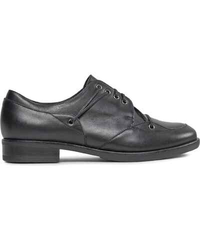 Pantofi femei din piele, eleganți, cu vârf rotund, cu toc - GLAMI.ro