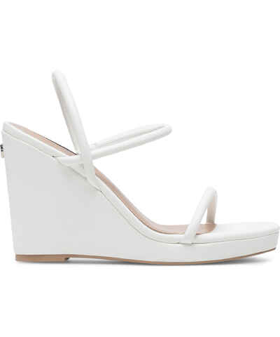 Sandale femei albe, elegante, cu toc ortopedic din magazinul epantofi ...