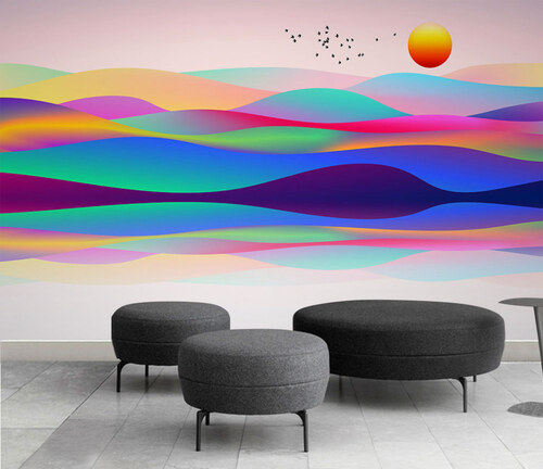 Fototapet Personalizat Apus Colorat (Selecteaza Dimensiuni(L x H): 160 ...