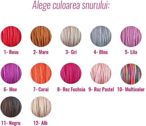 EdenBoutique Bratara cu snur si bilute Contur Fluturas cu text/ simbol ...