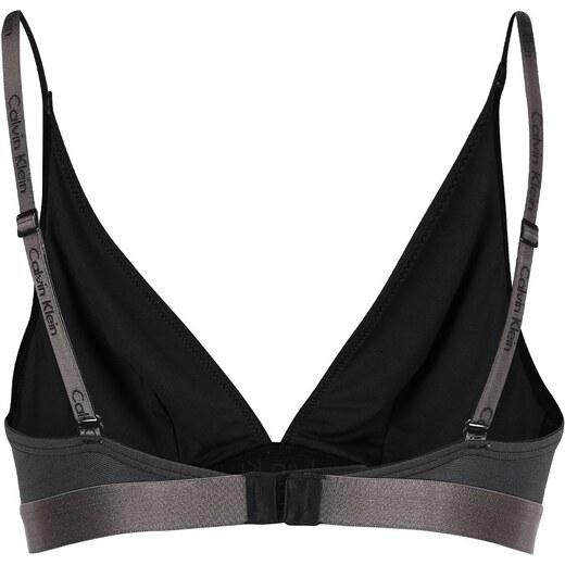 Sutien gri inchis cu banda lata si logo - Calvin Klein - GLAMI.ro