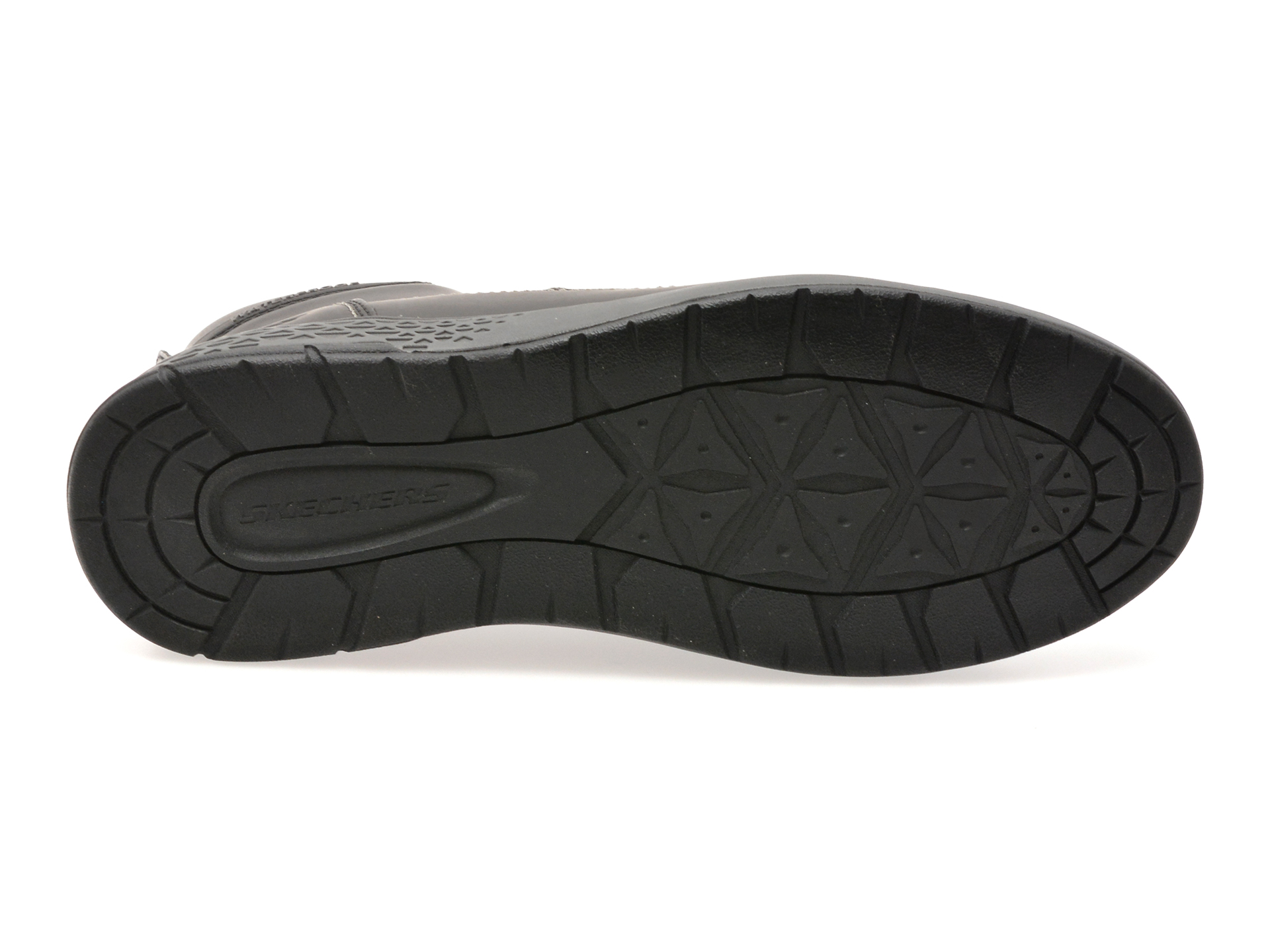 Ghete SKECHERS negre, GARLAN, din piele ecologica - GLAMI.ro