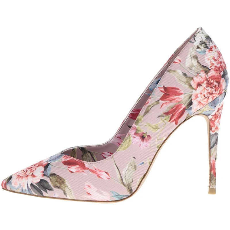 Pantofi stiletto roz pal ALDO Aleani imprimeu cu flori - GLAMI.ro
