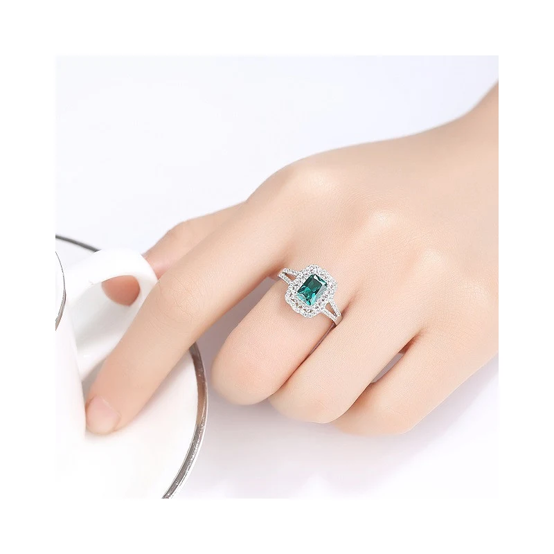 Inel din argint verde Marisela (Marime Inel: EU57 | US8) - GLAMI.ro