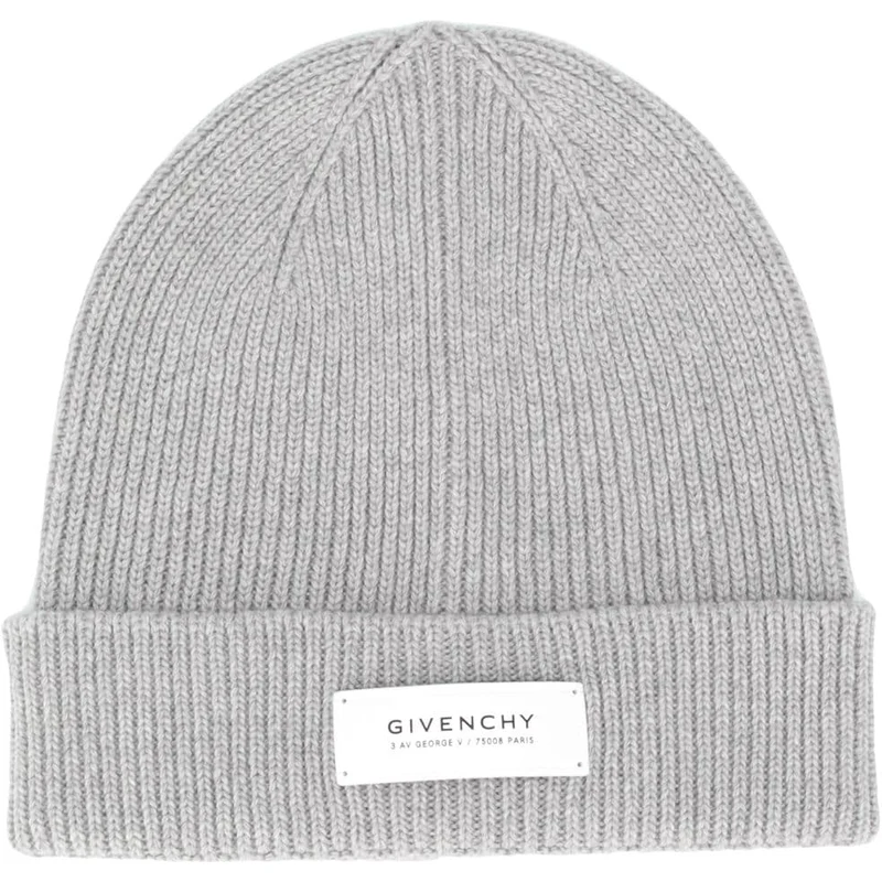 Givenchy logo ribbed knit beanie - Grey - GLAMI.ro