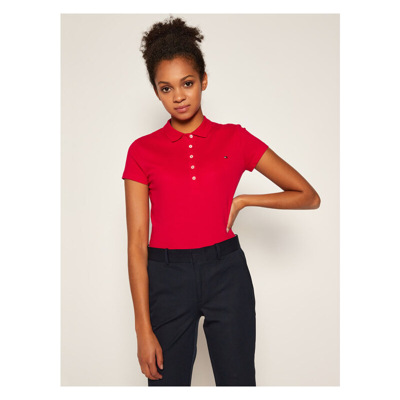 TOMMY HILFIGER Tricou polo WW0WW27947 Roz Slim Fit - GLAMI.ro