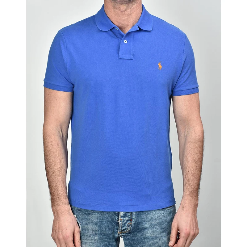 RALPH LAUREN SSKCCMSLM1-SHORT SLEEVE-KNIT 710782592 Blue - GLAMI.ro