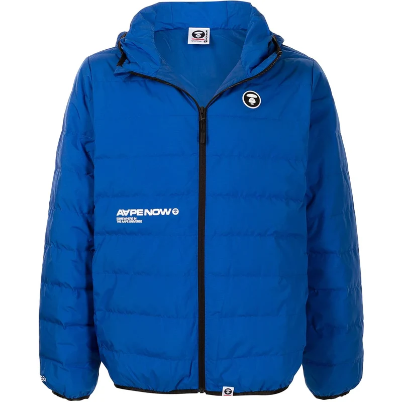 AAPE BY *A BATHING APE hooded puffer jacket - Blue - GLAMI.ro