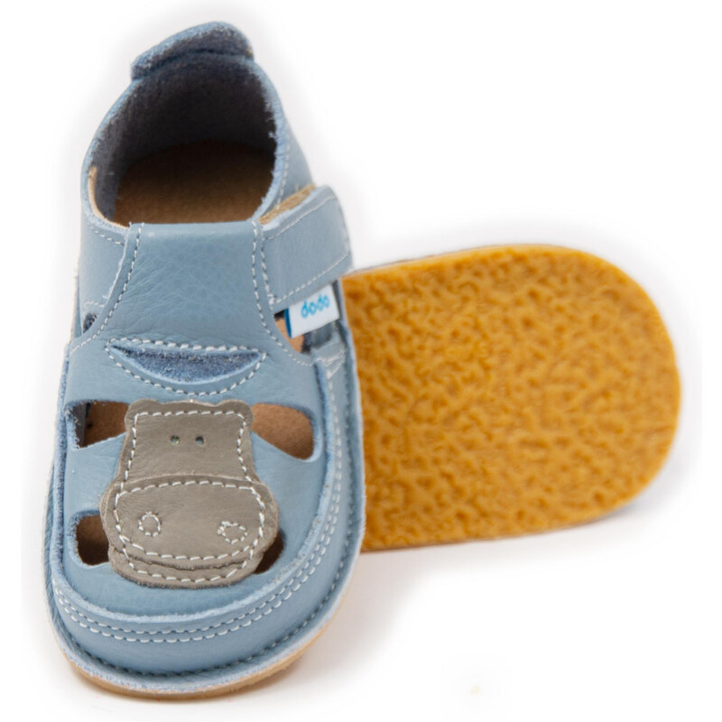 Sandale Baietii, Primii Pasi, Baby Blue cu Hipo, Dodo Shoes - GLAMI.ro