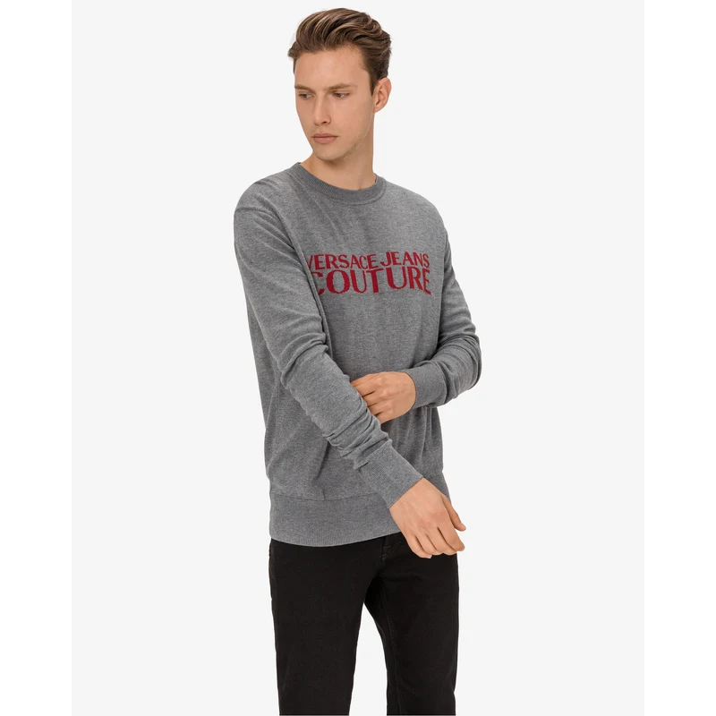 Versace Jeans Couture gri de bărbați hanorac - GLAMI.ro