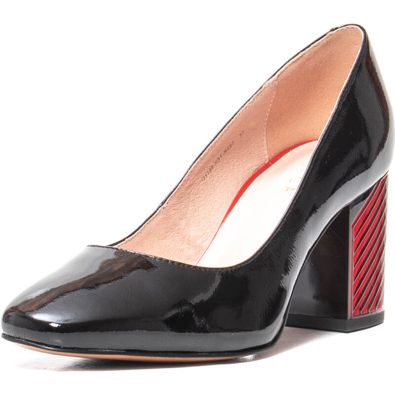 Epica Pantofi eleganti dama, piele naturala, QVG1189-R51-N497, negru ...