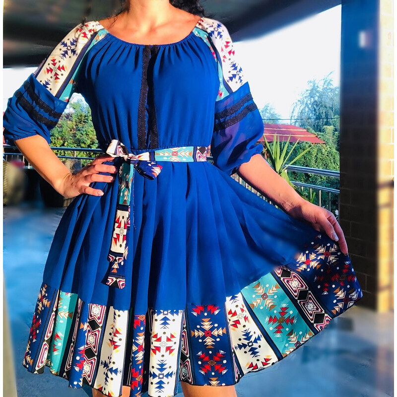 Ie Traditionala Rochie stilizata cu motive traditionale Antonia 15 ...