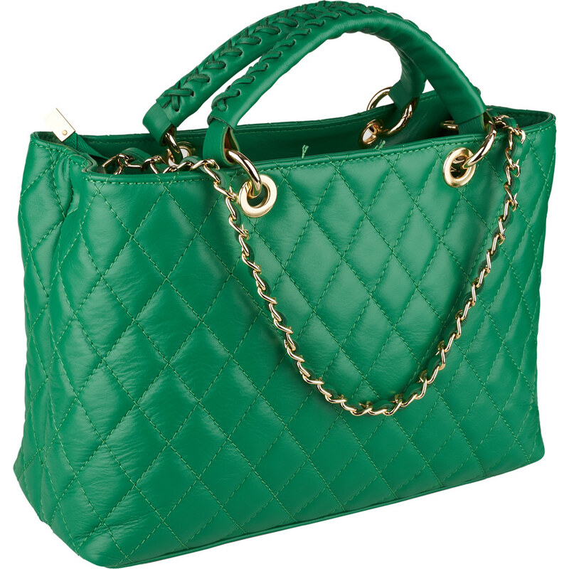 Azzura Geanta Natalia, piele naturala verde crud cu aspect matlasat ...