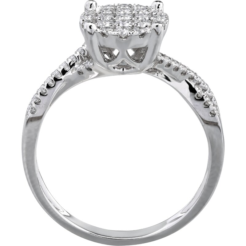 TEILOR Inel din aur alb de 14K cu diamante de 0.41ct - GLAMI.ro