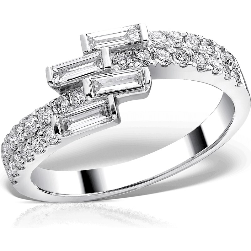 TEILOR Inel din aur alb de 18K cu diamante de 0.68ct - GLAMI.ro