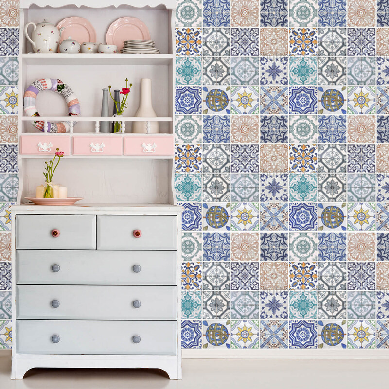 Walplus Sticker Mosaic Tile Patterns x 4 buc - GLAMI.ro