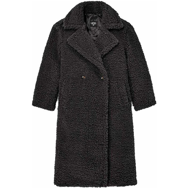 UGG Palton W Gertrude Long Teddy Coat 1120631 0071 ink black - GLAMI.ro