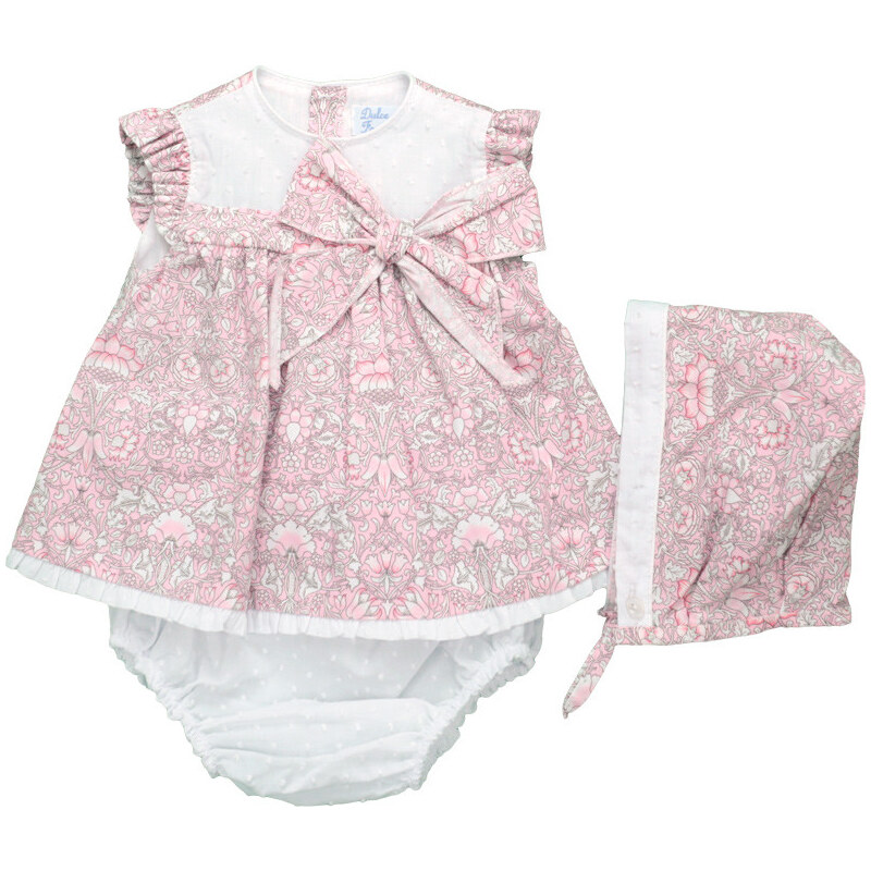 Dulce de fresa Rochie fete Julia, model inflorat, de vara, roz, 6 luni ...