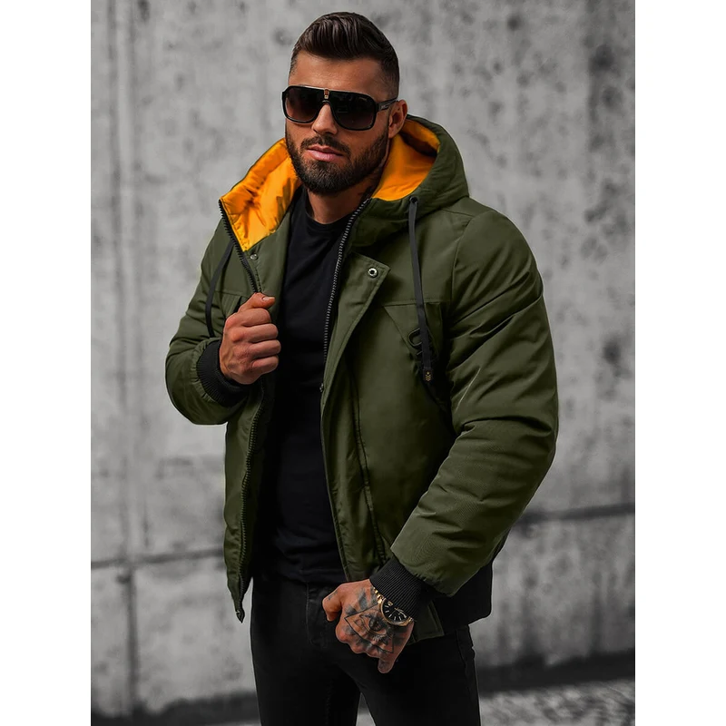 Ozonee Geaca barbati de iarna Corsica verde XXL - GLAMI.ro