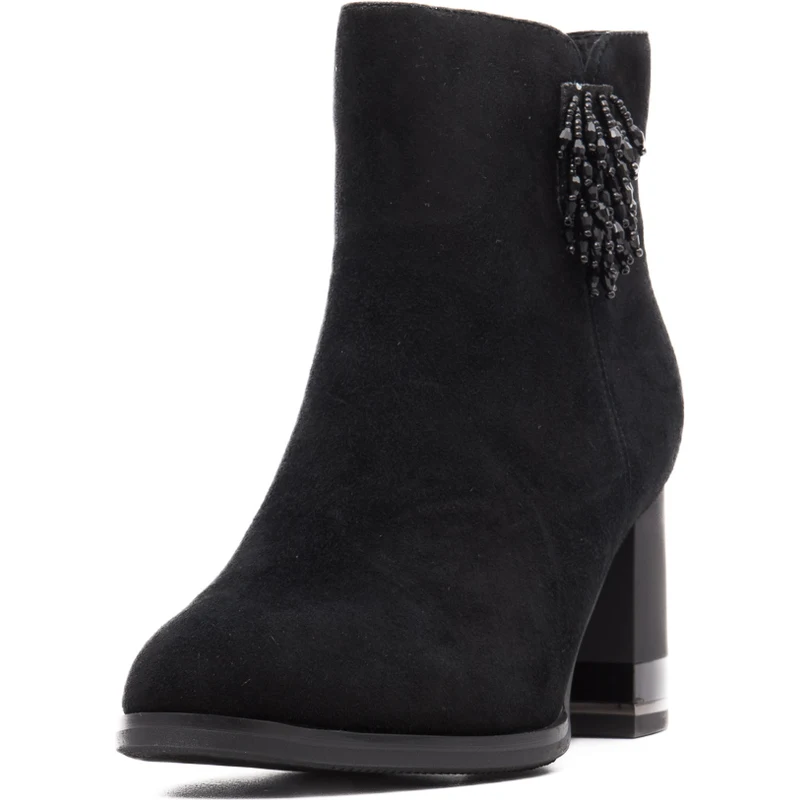 Epica Botine dama, piele naturala intoarsa, JIJI00055-B 01-I, negru ...