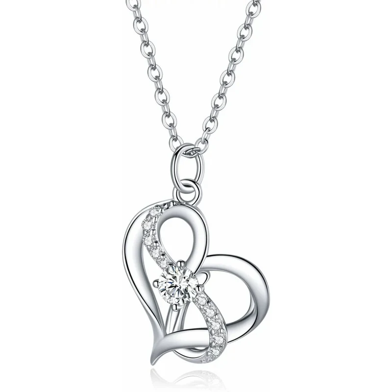 ArgintBoutique Pandantiv cu Lantisor din Argint Infinity Heart cod ...