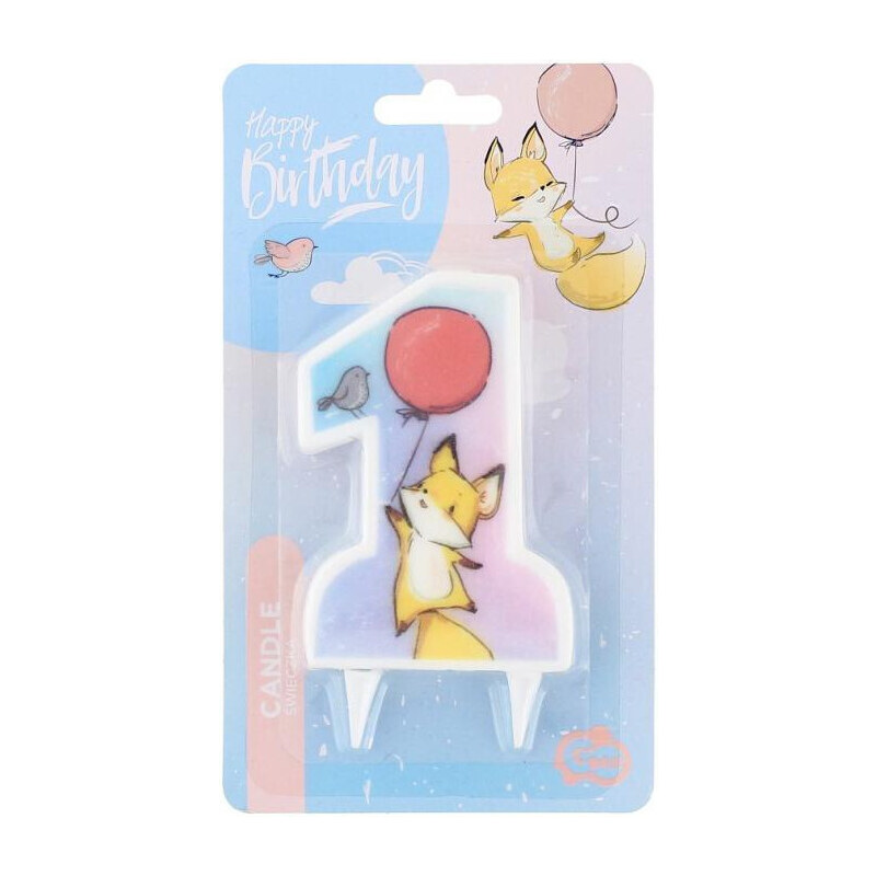 Animale Prima zi de naștere Fox lumânare tort - GLAMI.ro