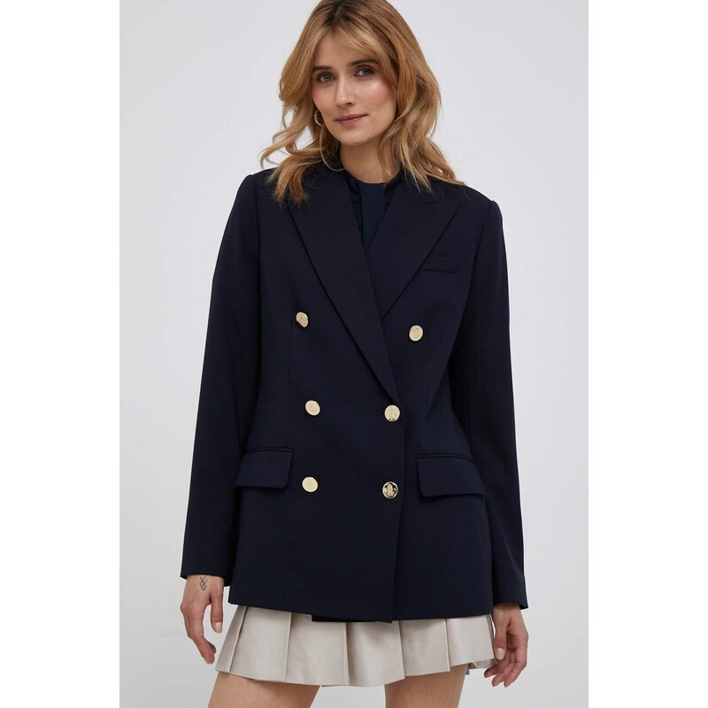 Lauren Ralph Lauren geaca de lana culoarea albastru marin, cu doua ...