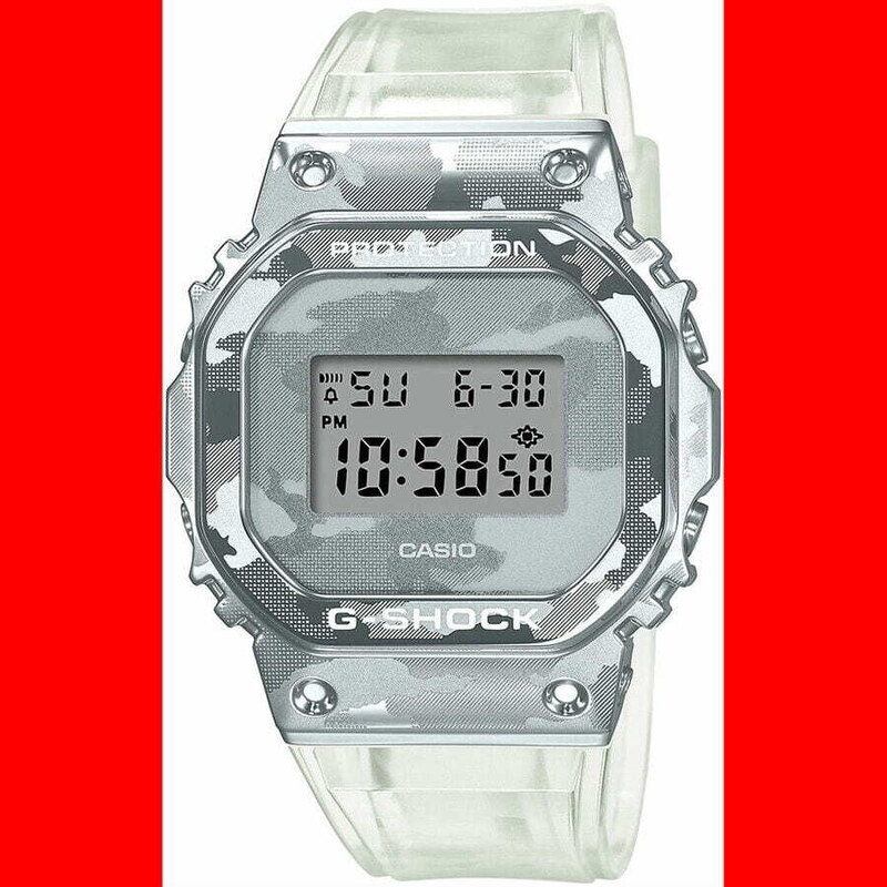 Ceas Casio G-Shock GM 5600SCM-1ER "Skeleton Camouflage Series" see ...