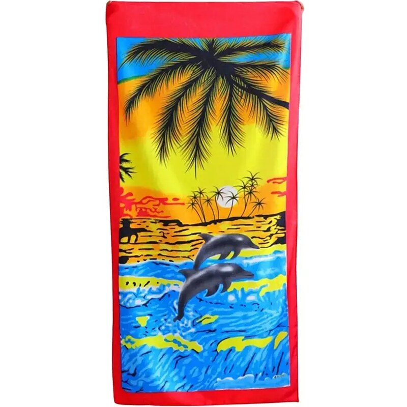 Prosop de plaja, piscina, spa, 150 x 70 cm, model, delfin iesind din ...