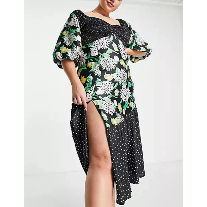 Rochie midi ASOS, mix culori - GLAMI.ro
