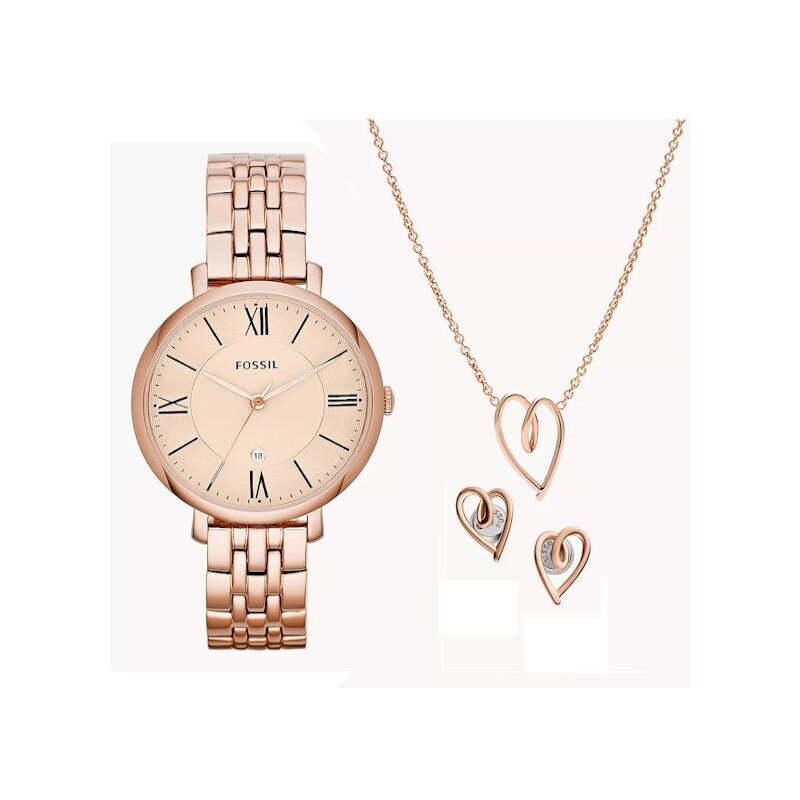 Set Ceas dama Fossil ES5252SET cu colier si bratara Jacqueline Three ...