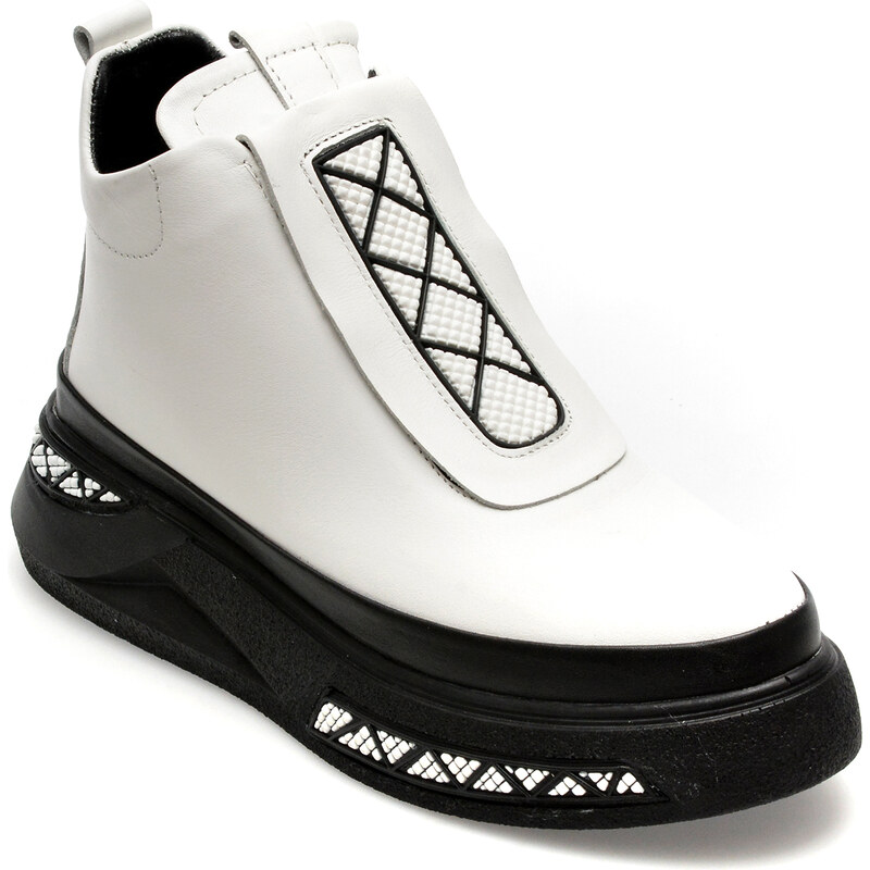 Ghete GRYXX albe, 251KS06, din piele naturala - GLAMI.ro