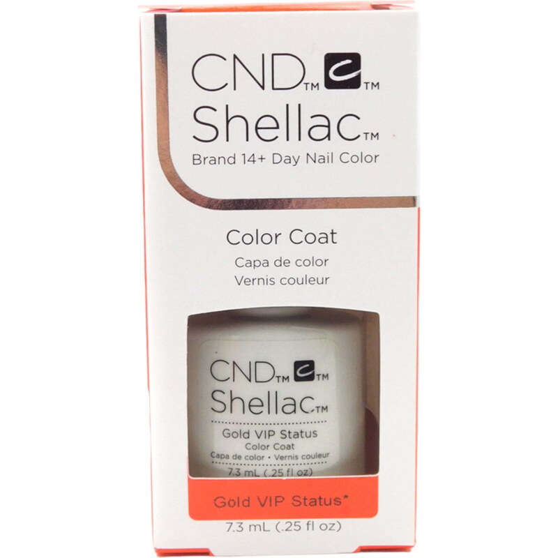 Lac Unghii Semipermanent CND Shellac Color Coat Gold VIP Status - GLAMI.ro
