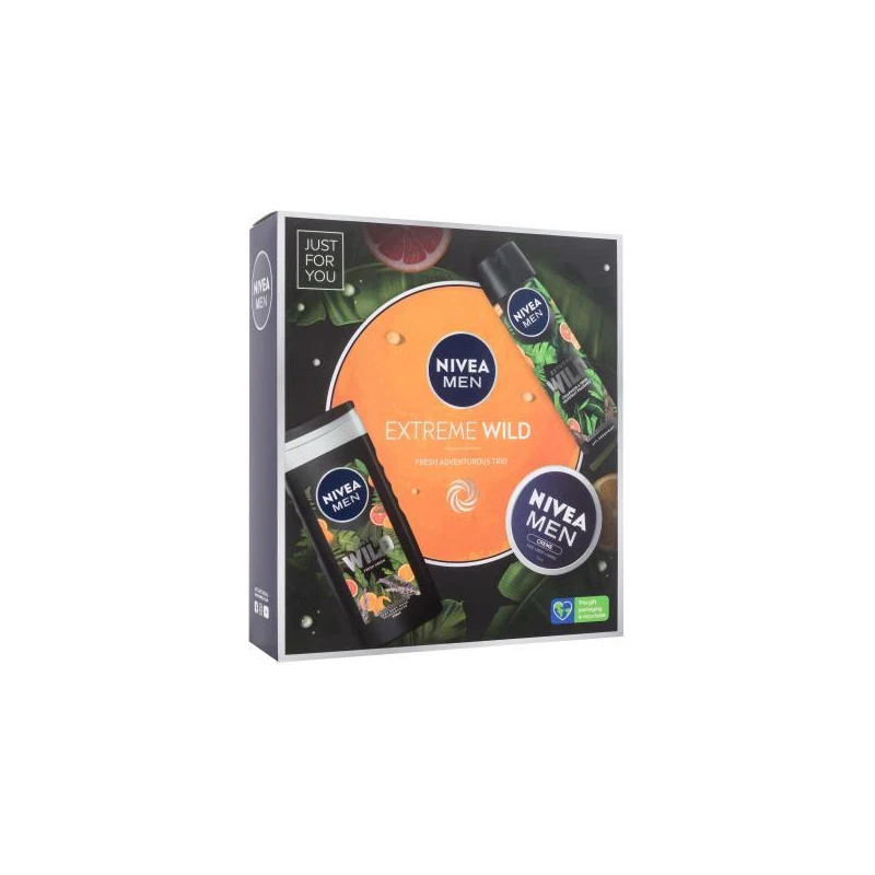 Nivea Men Extreme Wild set cadou Gel de duș Men Extreme Wild 250 ml ...