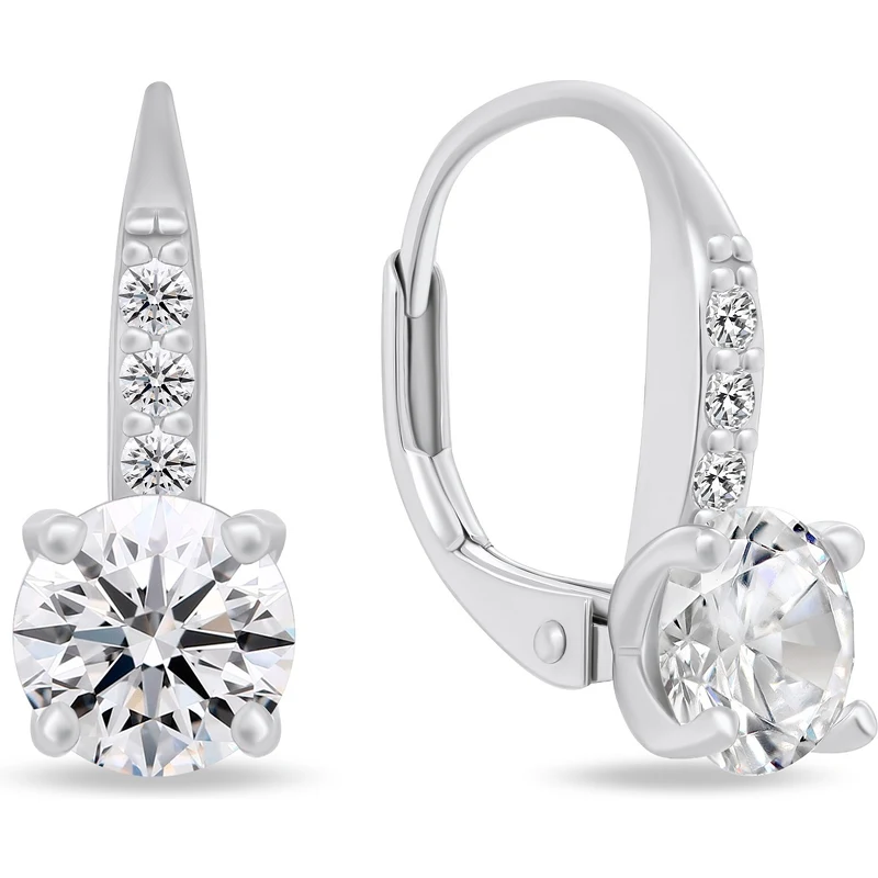 Brilio Silver Cercei sclipitori argintii, cu zircon EA916W - GLAMI.ro