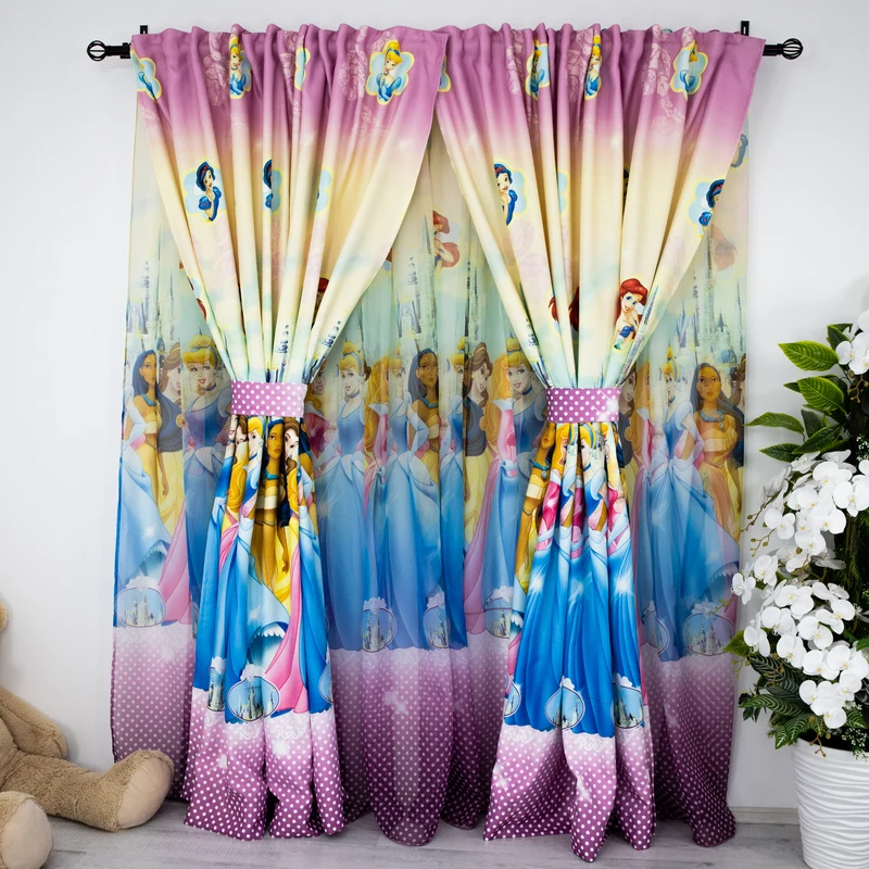 CumparaMisim Set Perdea din Voal si Draperie Satinata pentru copii - LA ...