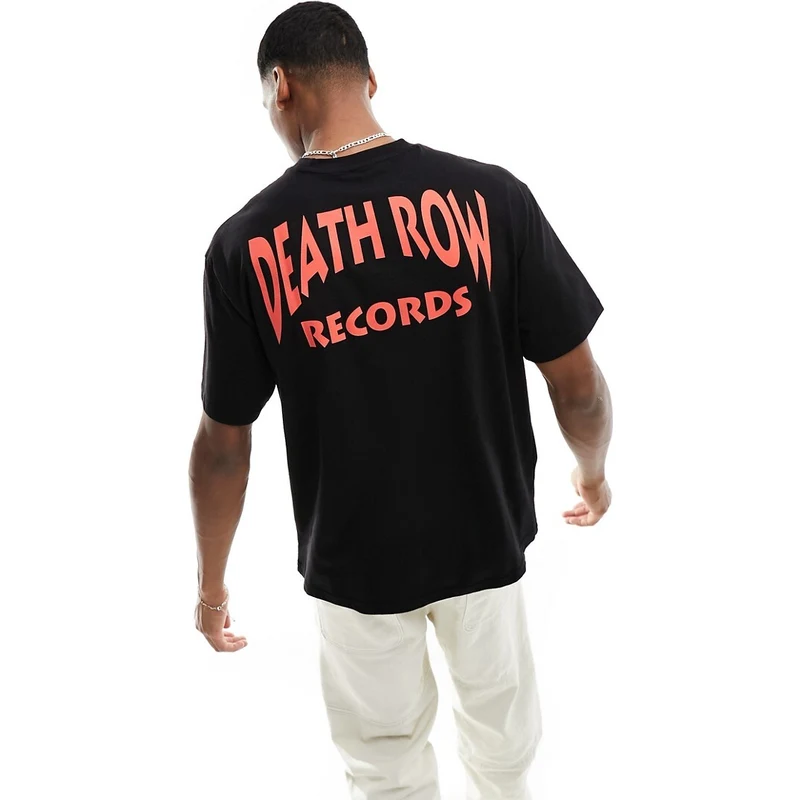 Bershka Death Row Records t-shirt in black - GLAMI.ro