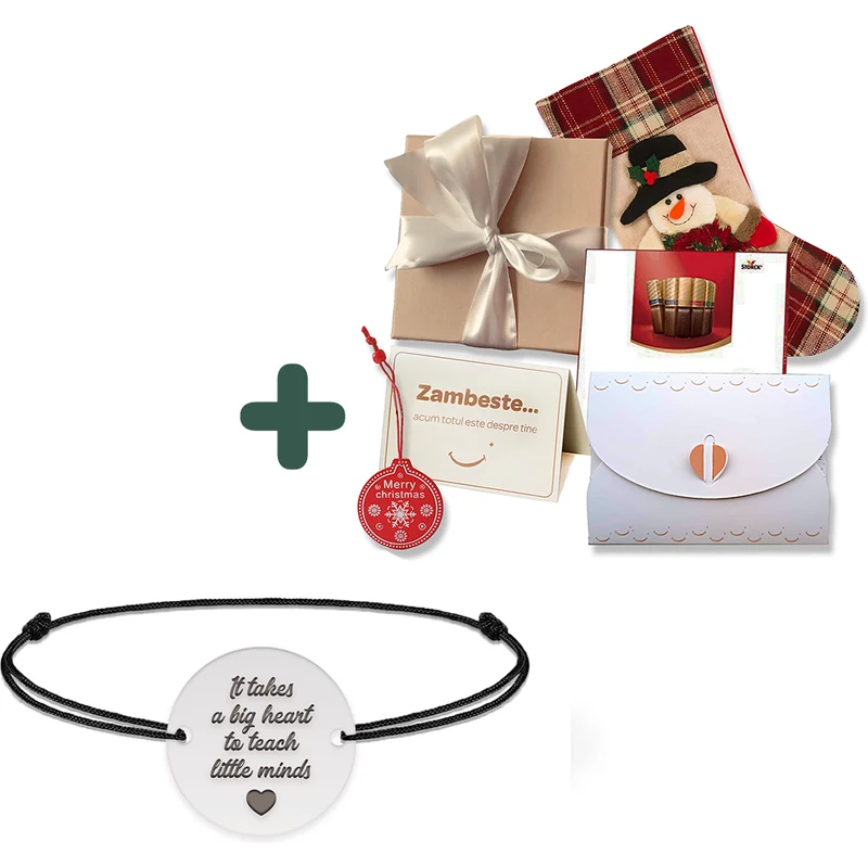 Pachet Cadou pentru Profesor - Bratara personalizata Graduatio snur si ...