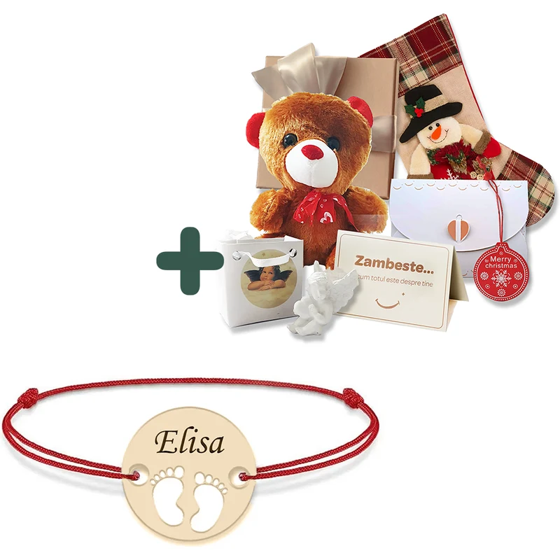 Pachet Cadou pentru Copilas - Bratara Personalizata My Kid snur cu ...