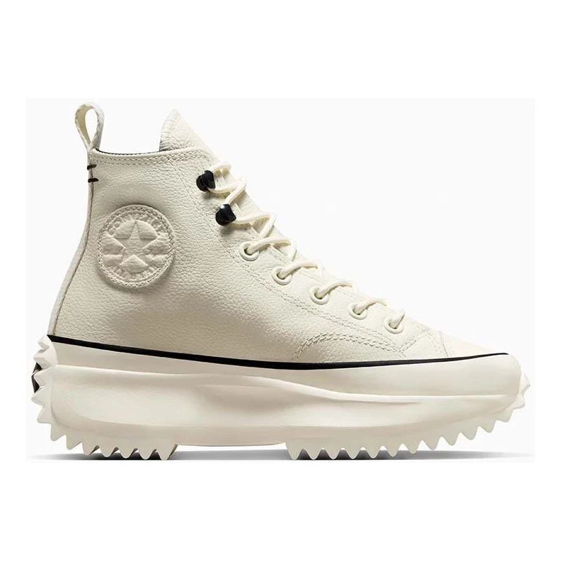 Converse teniși de piele Run Star Hike femei, culoarea bej, A05389C ...