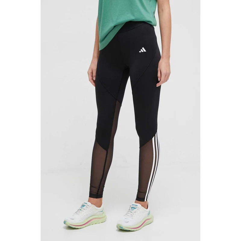 adidas Performance colanți de antrenament Hyperglam culoarea negru, cu ...