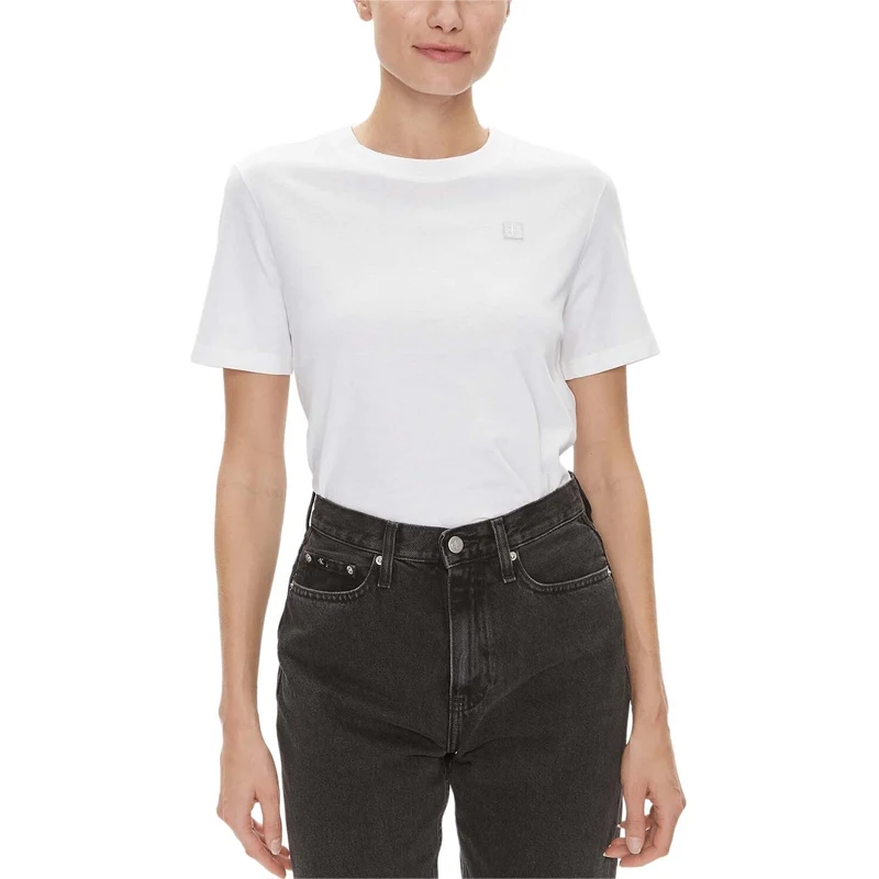 CALVIN KLEIN T-Shirt Ck Embro Badge Regular J20J223226 YAF bright white ...