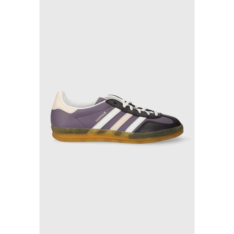 adidas Originals sneakers din piele Gazelle Indoor W culoarea violet ...