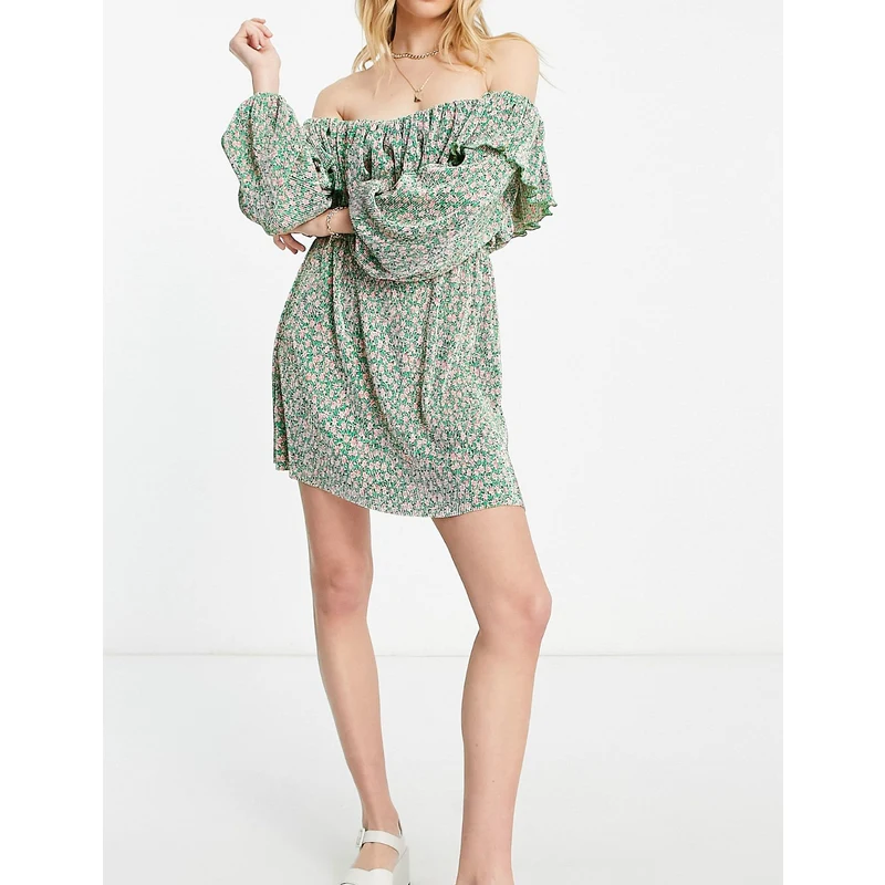 Rochie mini ASOS, verde - GLAMI.ro